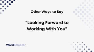 Other Ways to Say "Looking Forward to Working With You" - WordSelector