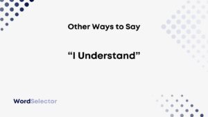 Other Ways to Say “I Understand” - WordSelector