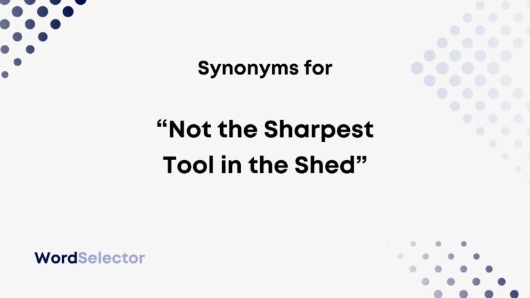 Synonyms for “Not the Sharpest Tool in the Shed” - WordSelector