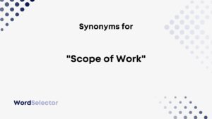 Synonyms for "Scope of Work" - WordSelector